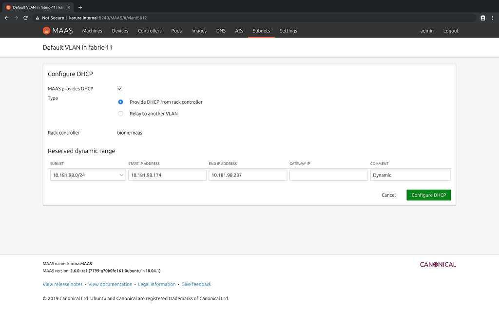 Managing Dhcp Docs Canonical Maas Discourse