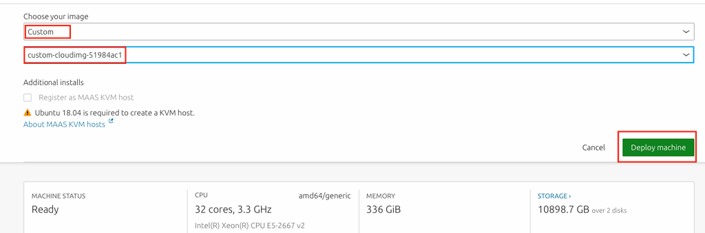 How To Deploy Specific Image To Machine With Maas Cli Users Canonical Maas Discourse 